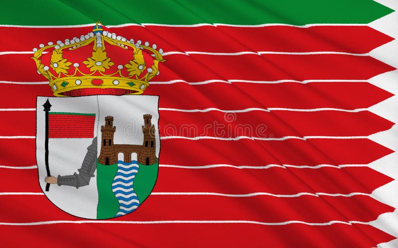 De Vlag Van Zamora is Een Stad Van Westelijk Spanje Stock Foto - Image ...