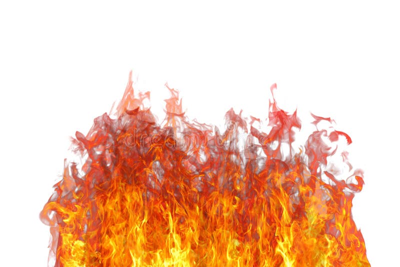 Cartoons Vuur En Rook Helderbrandvlam, Rode Vlammen En Rookwolken ...