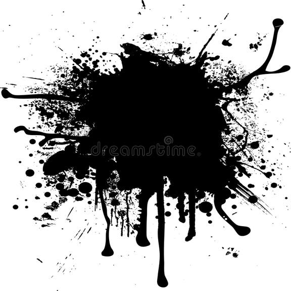 De vlek van de inkt splat vector illustratie. Illustration of vuil ...