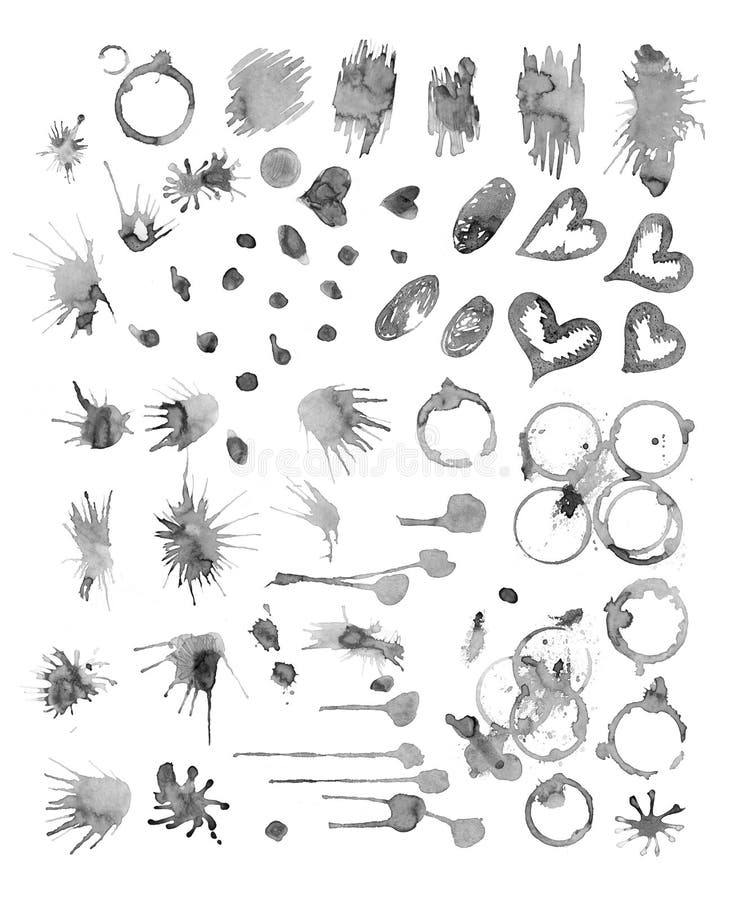 De Vlekkenplonsen Van Koptekens Stock Illustratie - Illustration of ...