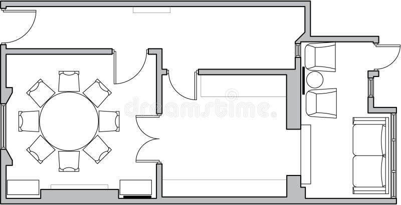 De Vloerplan Van De Architectuur Vector Illustratie - Illustration of ...