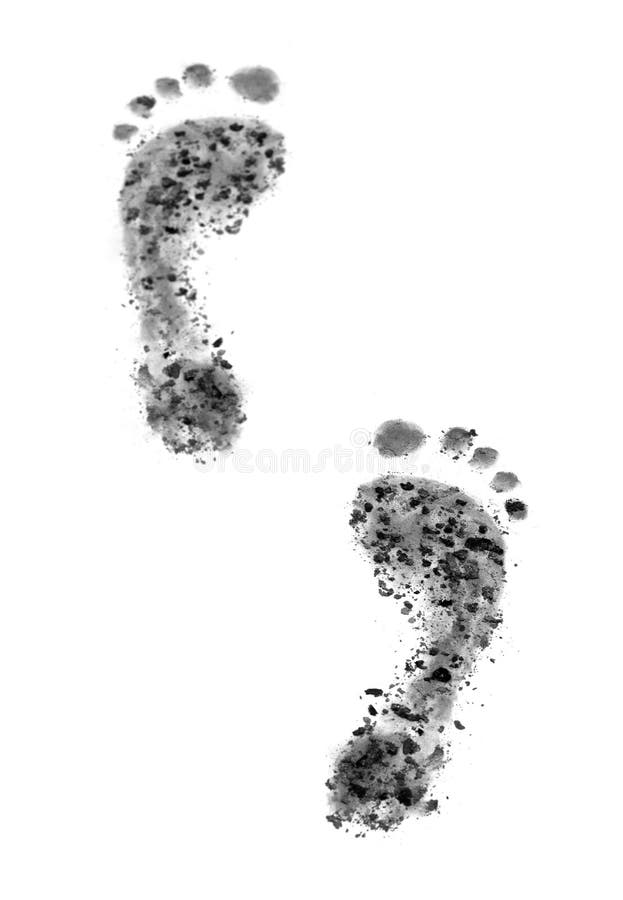 De Voetafdruk Van De Koolstof Stock Afbeelding - Image of blootvoets ...