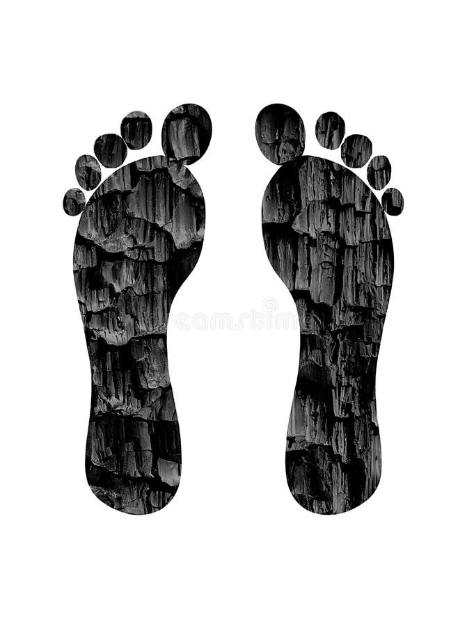 De Voetafdrukconcept Van De Koolstof Stock Foto - Image of ...