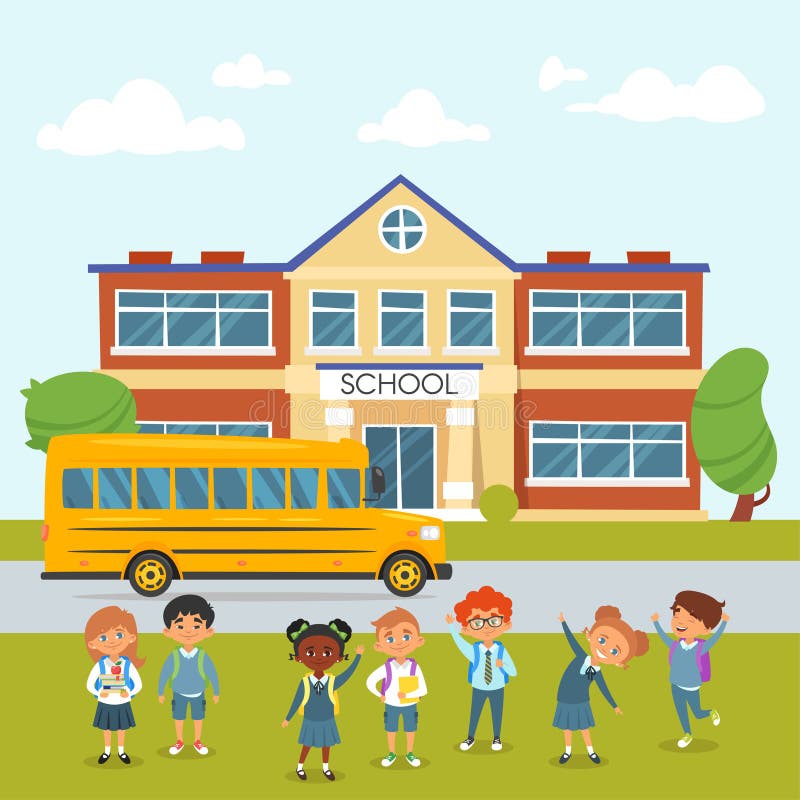 De Volta Ao Fundo Da Escola (EPS+JPG) Ilustração do Vetor - Ilustração ...