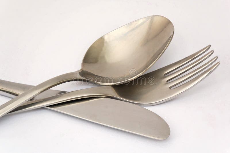 De Vork En Het Mes Van De Lepel Stock Afbeelding - Image of koken ...