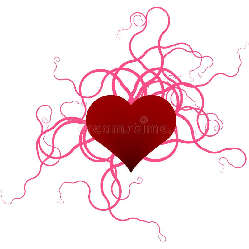 De Vormillustratie Van Het Hart Stock Illustratie - Illustration of ...
