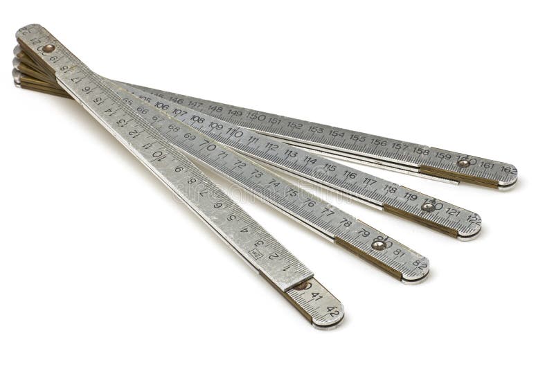 De Vouwmeter Van Het Metaal Stock Afbeelding - Image of metrisch ...