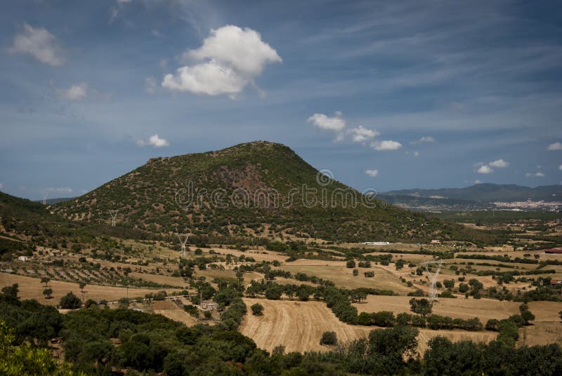 De Vulkanische Koepel Van Sardinige Landscape.Old Stock Afbeelding ...