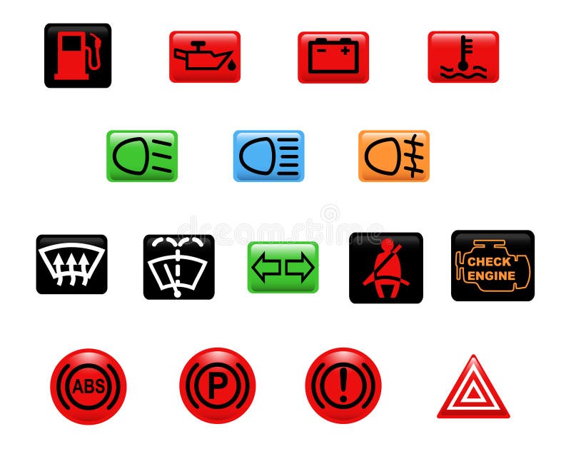 De Waarschuwingslichten Van De Auto Vector Illustratie - Illustration ...