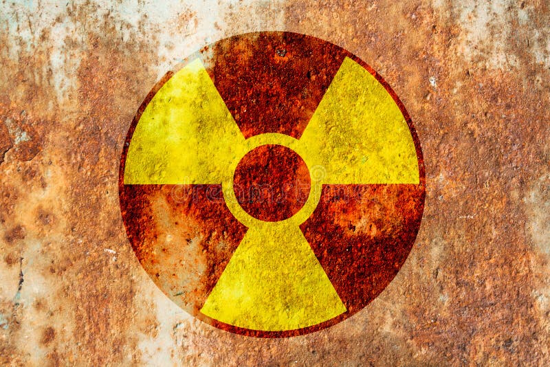 De Waarschuwingssymbool Van De Radioactiviteit Stock Afbeelding - Image ...