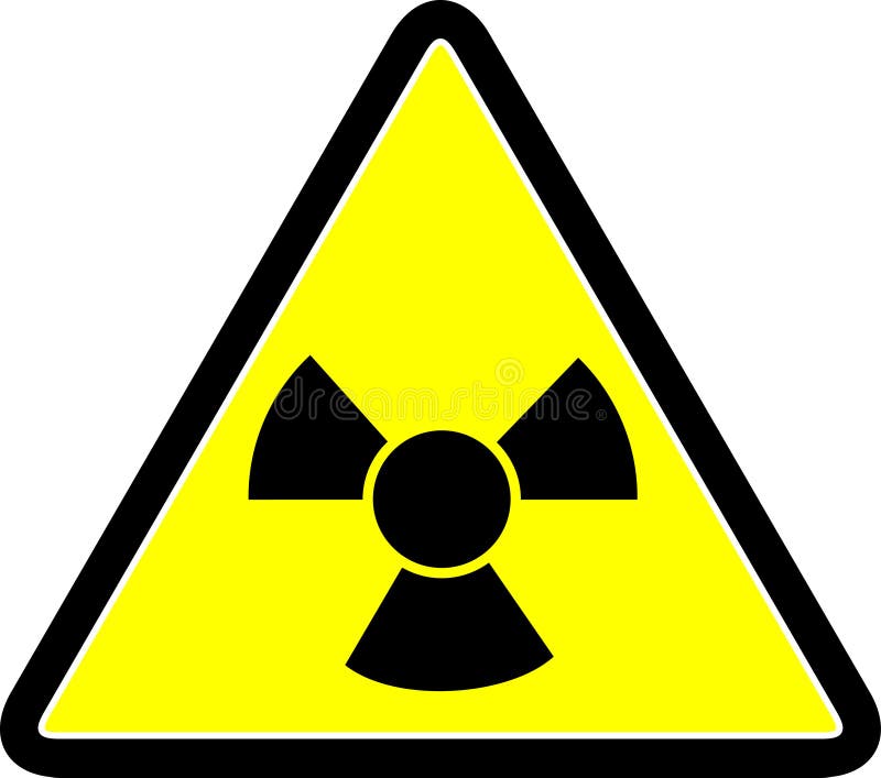 Waarschuwingssymbool Voor Straling Stock Illustratie - Illustration of ...