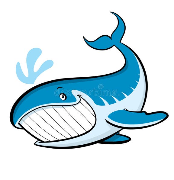 Cartoon walvis vector illustratie. Illustration of illustreer - 13761635