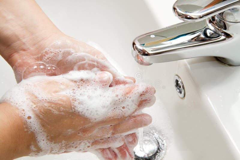 De Was van de hand stock afbeelding. Image of stromend - 17725009