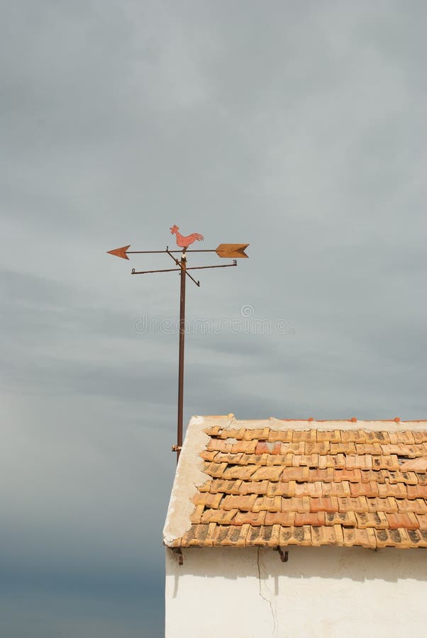 De weerhaan van het dak stock afbeelding. Image of klimaat - 21964235