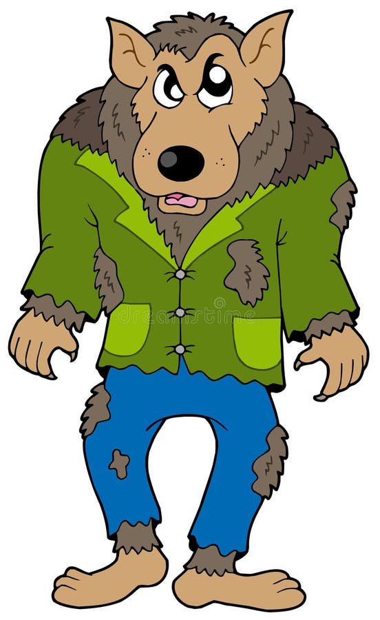 De Weerwolf Van Het Beeldverhaal Vector Illustratie - Illustration of ...