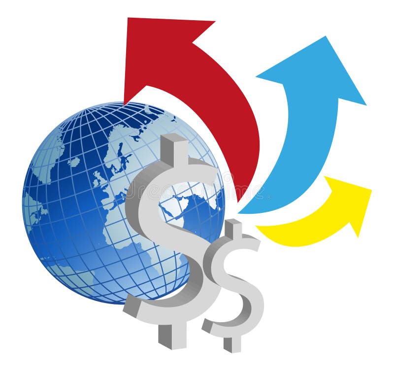 Mondiale Economische Groei stock illustratie. Illustration of verdien ...