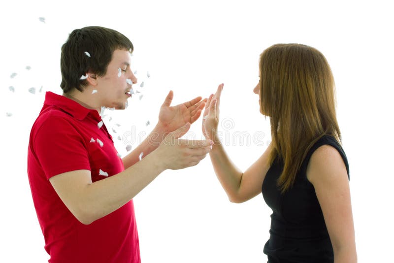 De Werkgever Wierp in Aanwezigheid Van De Verklaring Stock Afbeelding ...