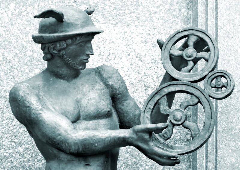 De Wielen Van Het Metaal in De Handen Van Het Kwik Stock Foto - Image ...