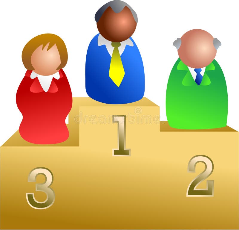 De winnaars van het podium stock illustratie. Illustration of ...