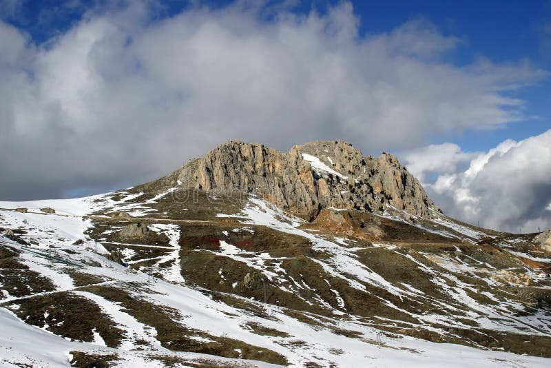 De Winter in De Bergen Van Turkije Stock Afbeelding - Image of hoog ...