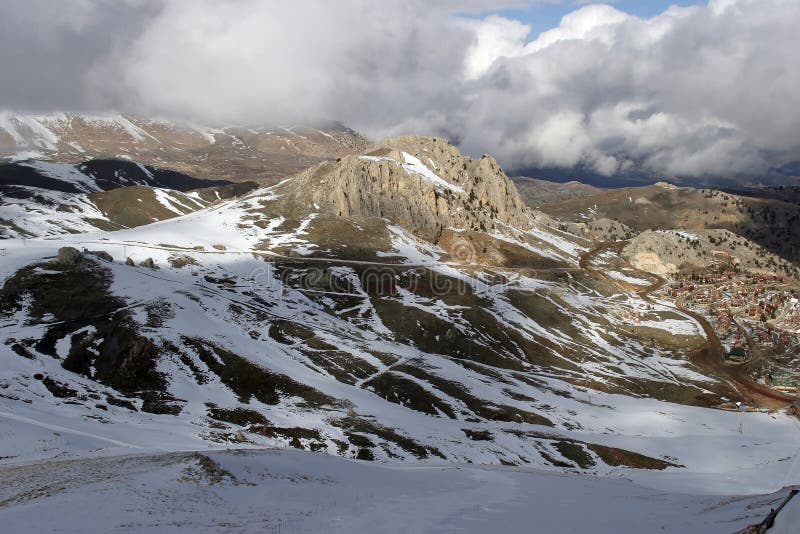 De Winter in De Bergen Van Turkije Stock Foto - Image of hoog ...