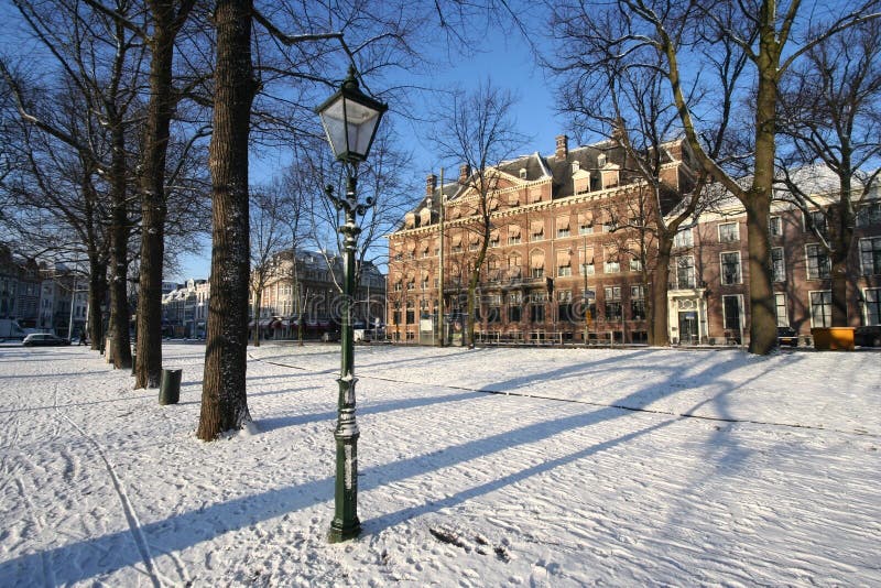 De Winter in Den Haag stock afbeelding. Image of sneeuw - 16426573