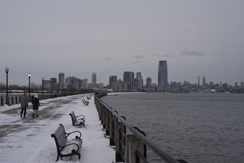 De Winterdijk Van Neva River, De Standbeelden Van De Sneeuwleeuw Stock ...