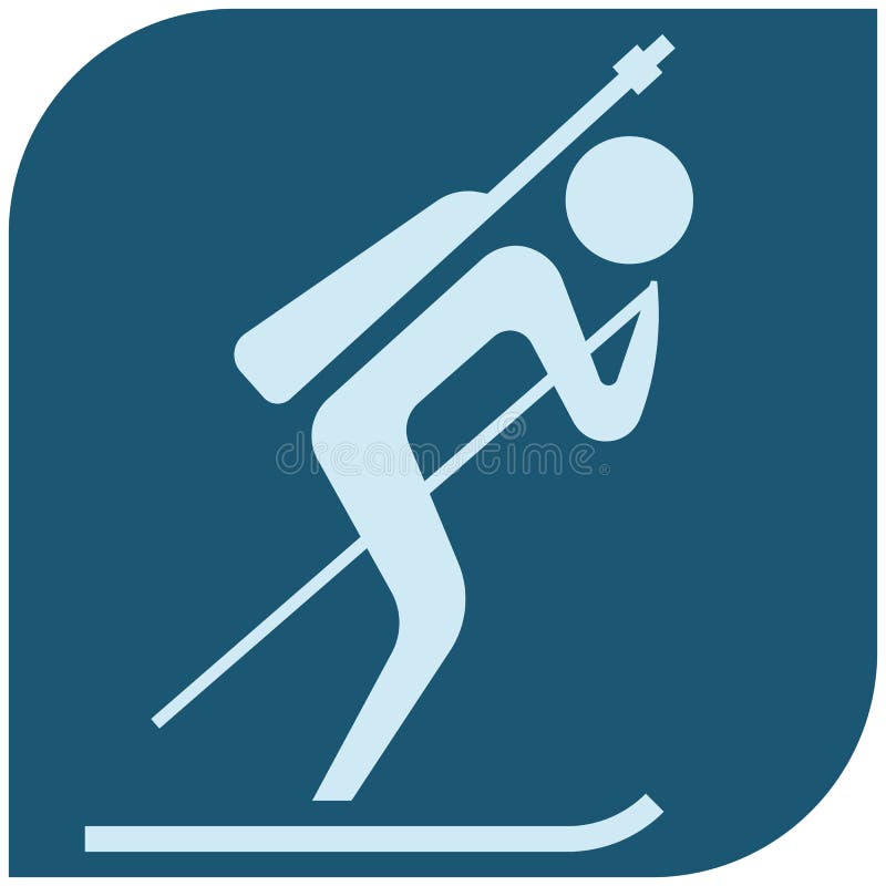 De Wintersport - Biathlon-pictogram Vector Illustratie - Illustration ...