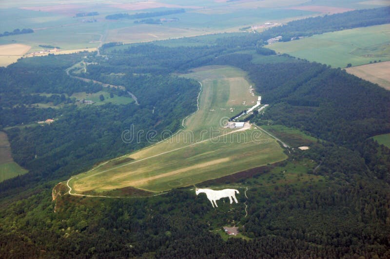 De Witte Bank Kilburn Yorkshire Engeland Van Paardsutton Stock Foto ...