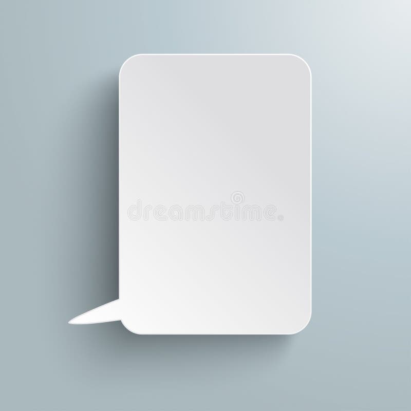 De Witte Bel Van De Rechthoek Langwerpige Toespraak Stock Illustratie ...
