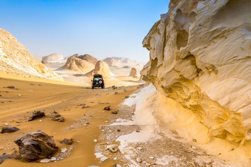 De Witte Woestijn in Farafra in De Sahara Van Egypte Stock Foto - Image ...