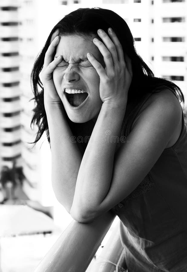 De woede van de vrouw stock foto. Image of handen, wijfje - 43678374