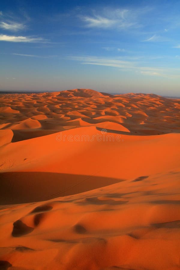 De Woestijn van de Sahara stock foto. Image of schaduwen - 4592118