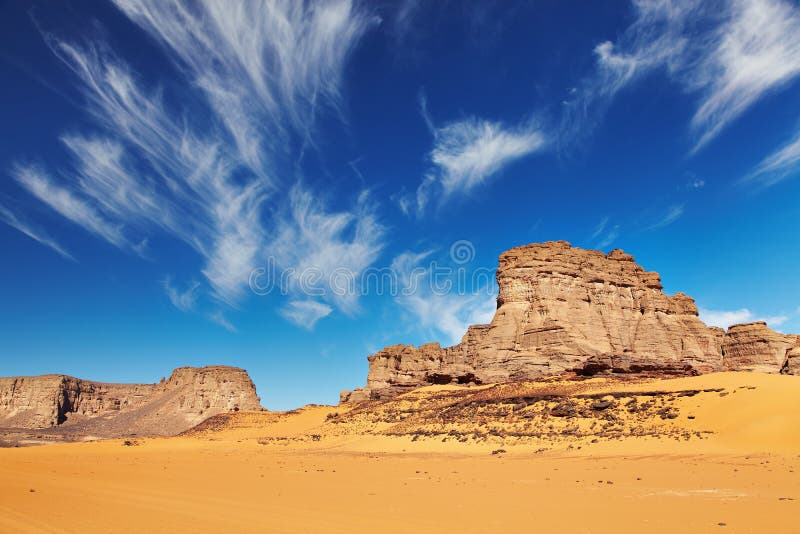 De Woestijn Van De Sahara, Algerije Stock Foto - Image of heet ...