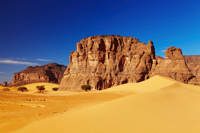 De Woestijn Van De Sahara, Algerije Stock Foto - Image of troosteloos ...