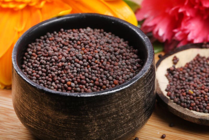 De zaden van de mosterd stock foto. Image of gezond - 122328090