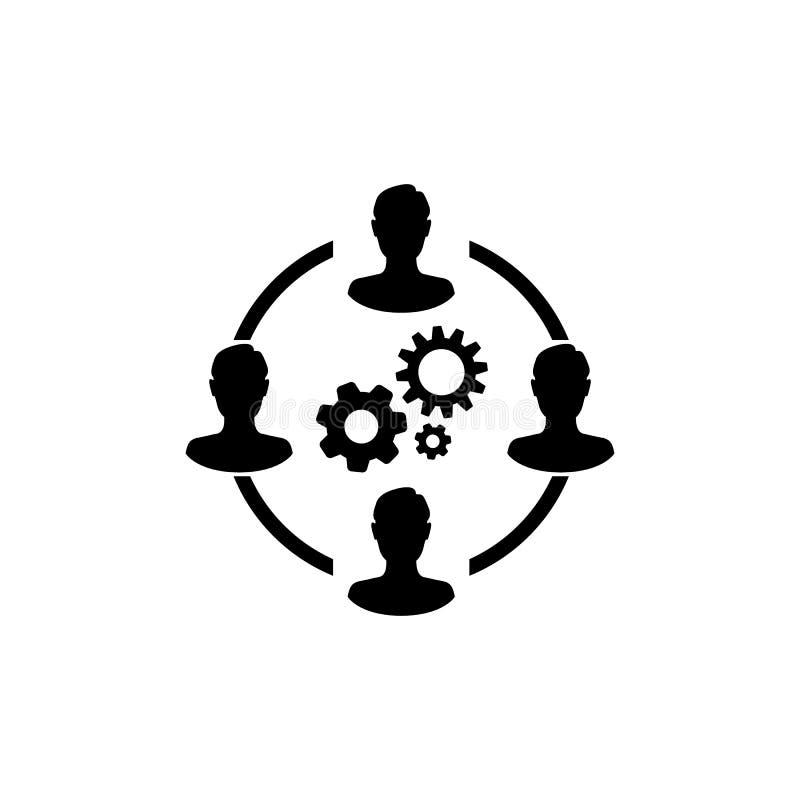 De Zaken Werken Pictogram Vectorbeeld Samen Het Concept Van Het ...