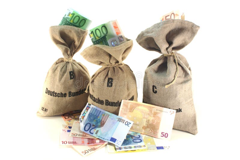 De Zakken Van Het Geld Met Het Teken Van De Dollar Stock Afbeelding ...