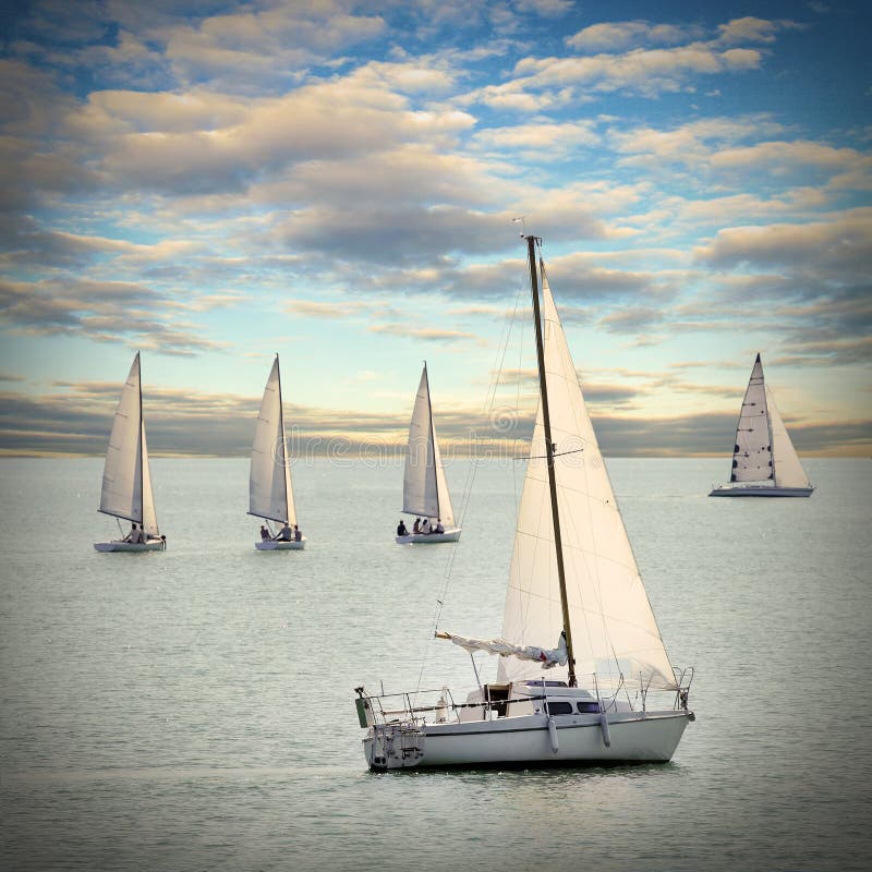 De zeilboten. stock foto. Image of zeilboot, regatta - 28822038