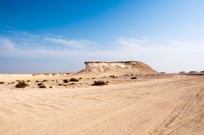 De Zekreet-woestijn, Qatar stock afbeelding. Image of katar - 50210715
