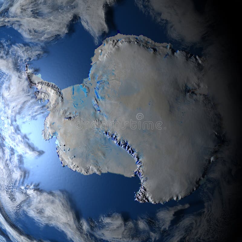 De zuidpool op aarde stock illustratie. Illustration of kaart - 88622438