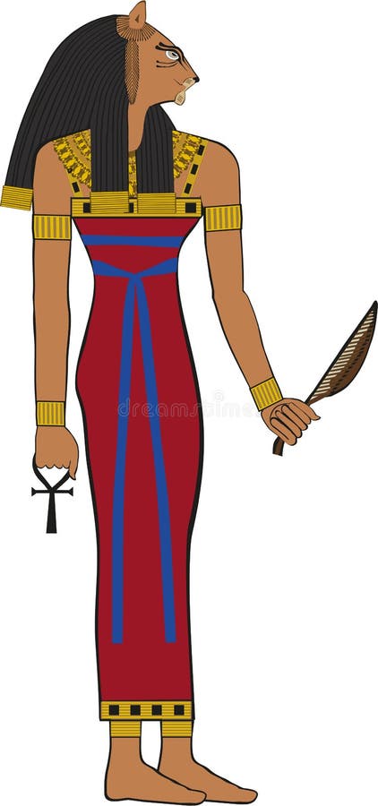 Gatti Egiziani E Piramide Antica Dell'oro Dea Di Egitto Antico, Di ...