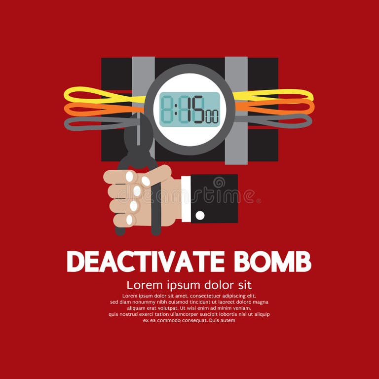Deactivate Bomb Graphic stock vector. Illustration of graphic - 43188441