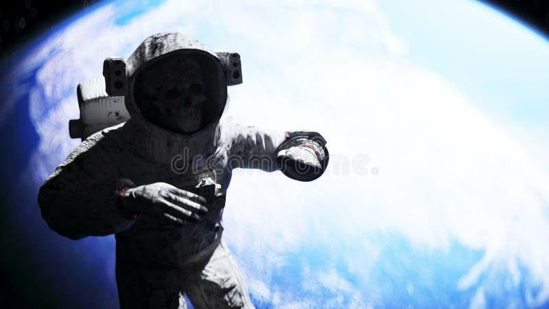 Dead Astronaut in Outer Space. Cadaver. 3d Rendering. Stock Video ...