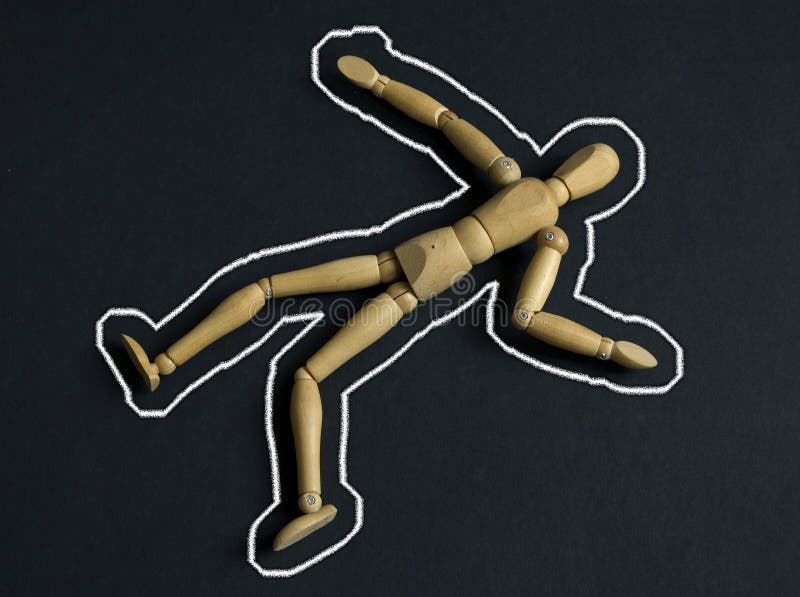 Dead body : chalk outline stock image. Image of body, suspense - 2633847