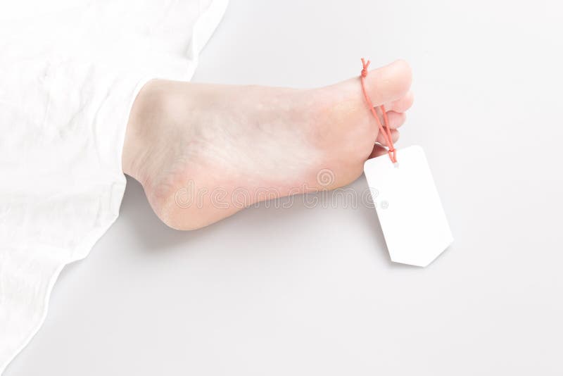 Dead body with toe tag stock image. Image of sign, autopsy - 28715957