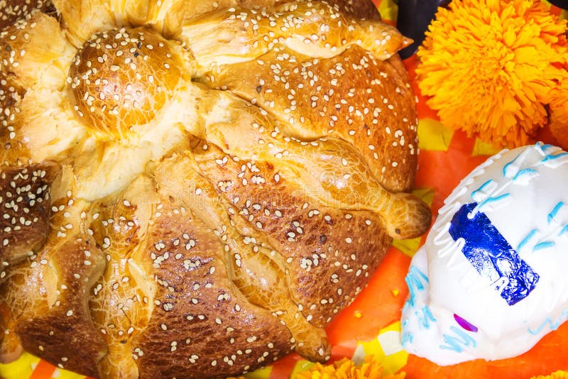 Dead Bread Day of the Dead Celebration Stock Image - Image of skulls ...