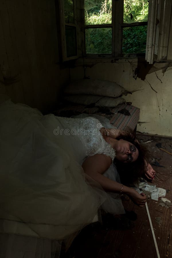Creepy bride stock photo. Image of cleaver, wedding, angry - 16155676