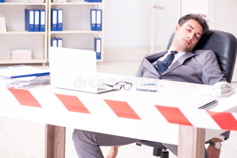 The Dead Businessman at this Desk Stock Photo - Image of accident, dead ...