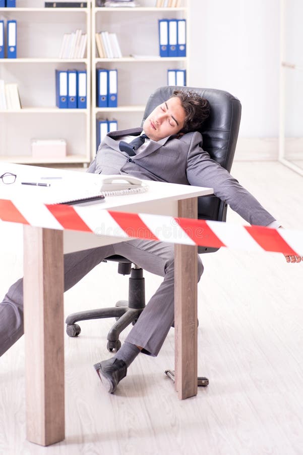 The Dead Businessman at this Desk Stock Image - Image of businessman ...